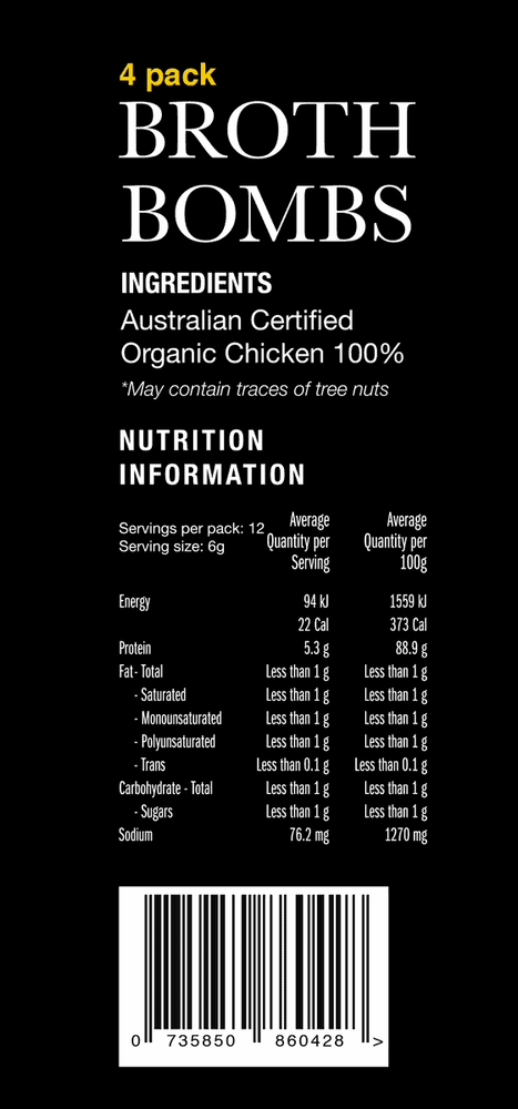 Bone Broth Bombs - Chicken (4 Pack) Food Online Australia | GF Nation